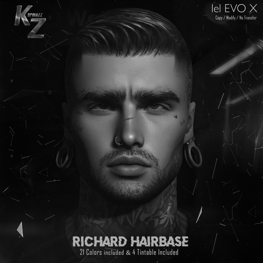 Second Life Marketplace - #DEMO KARMAZZ Richard Hairbase - EVOX